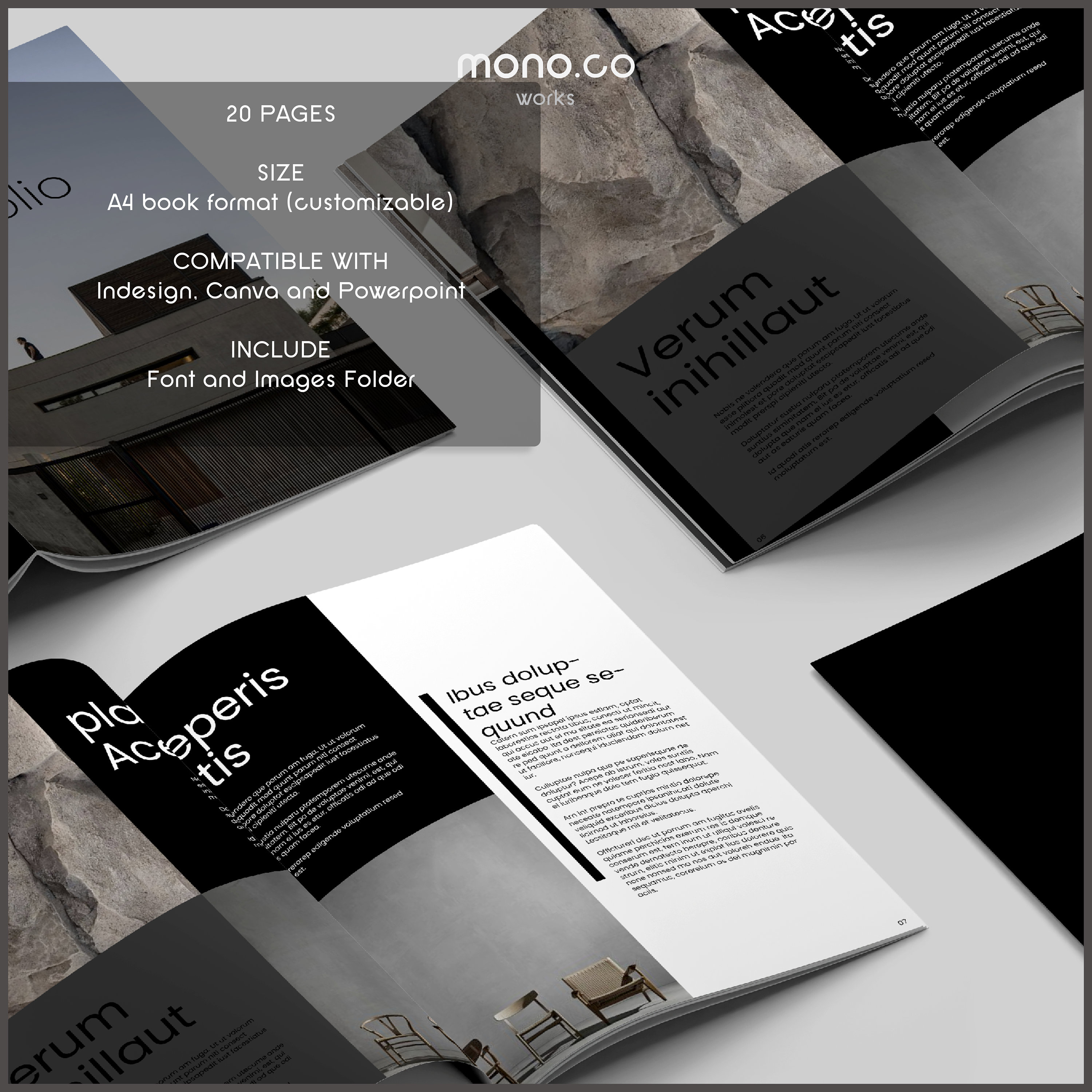 Design Templates Canva Portfolio Proposal Interior Design Architecture ...