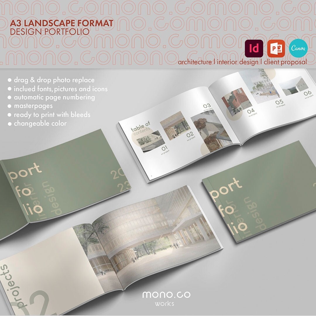 Indesign Template Portfolio Architecture Interior Design Project ...