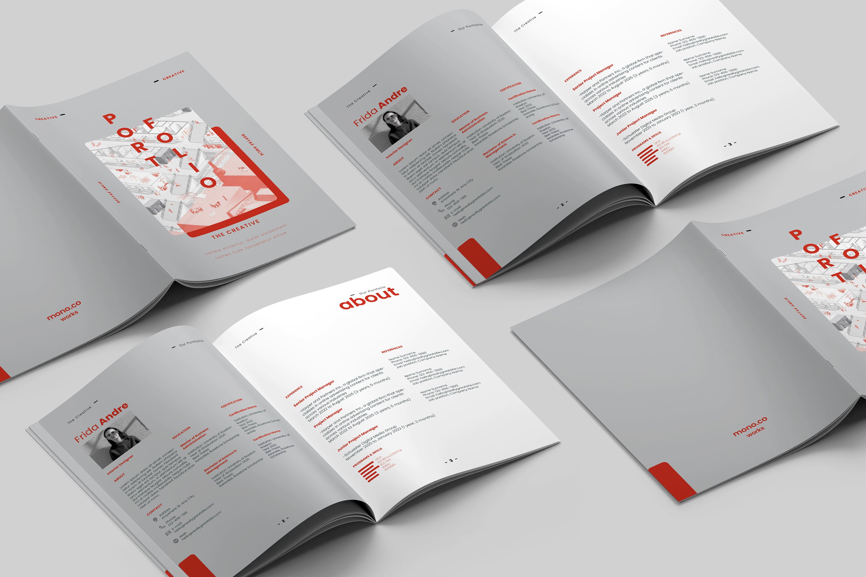 Adobe Indesign Brochure Portfolio Template, Professional Design ...