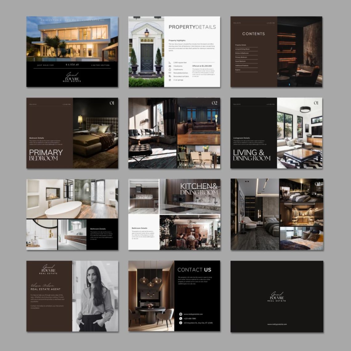 Luxury Property Brochure Template | Real Estate Marketing | Editable ...