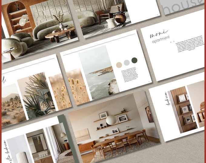 Interior Design Portfolio Template | Minimalist Interior Designer Brochure | Adobe Indesign ...