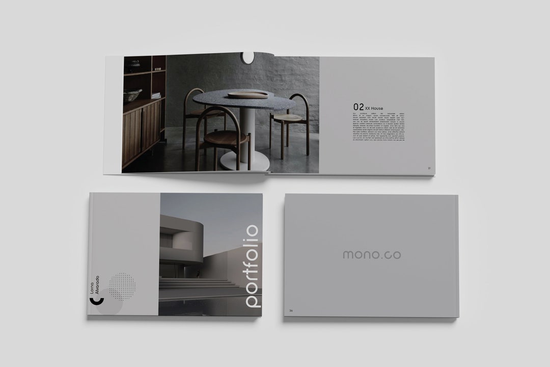 Interior Designer Portfolio Indesign Template - A3 Landscape Interior E ...
