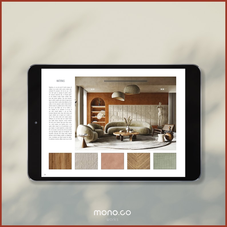 Plantilla de diseño de portafolio de diseñador de interiores, editable ...