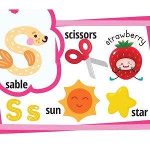 Kindergarten Alphabet Flash Cards ABC Cards Learning - Etsy