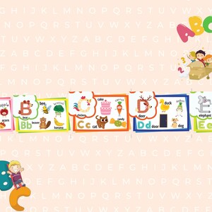 Kindergarten Alphabet Flash Cards ABC Cards Learning - Etsy