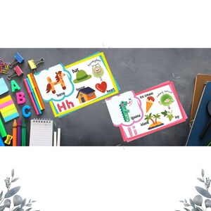 Kindergarten Alphabet Flash Cards ABC Cards Learning - Etsy