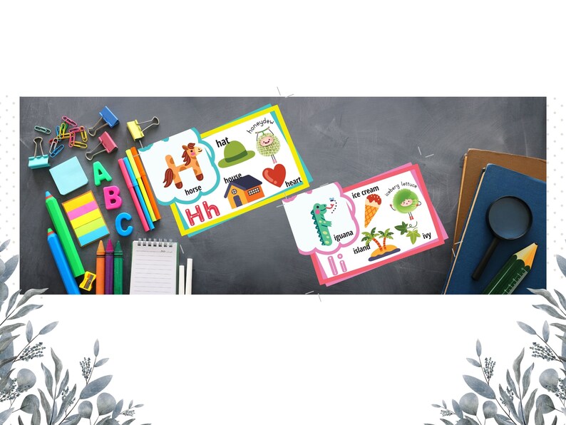 Kindergarten Alphabet Flash Cards ABC Cards Learning - Etsy