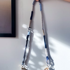 Two Piece Crossbody Purse Strap - Unique Blue Grey Bag Strap Set - Etsy