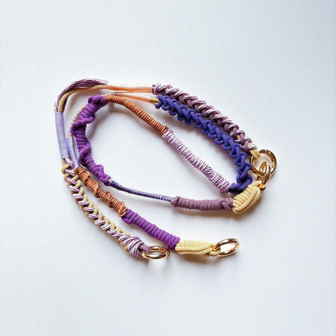 Phone Crossbody Strap Set Purple Lilac -macrame Custom Lanyard for Bags ...