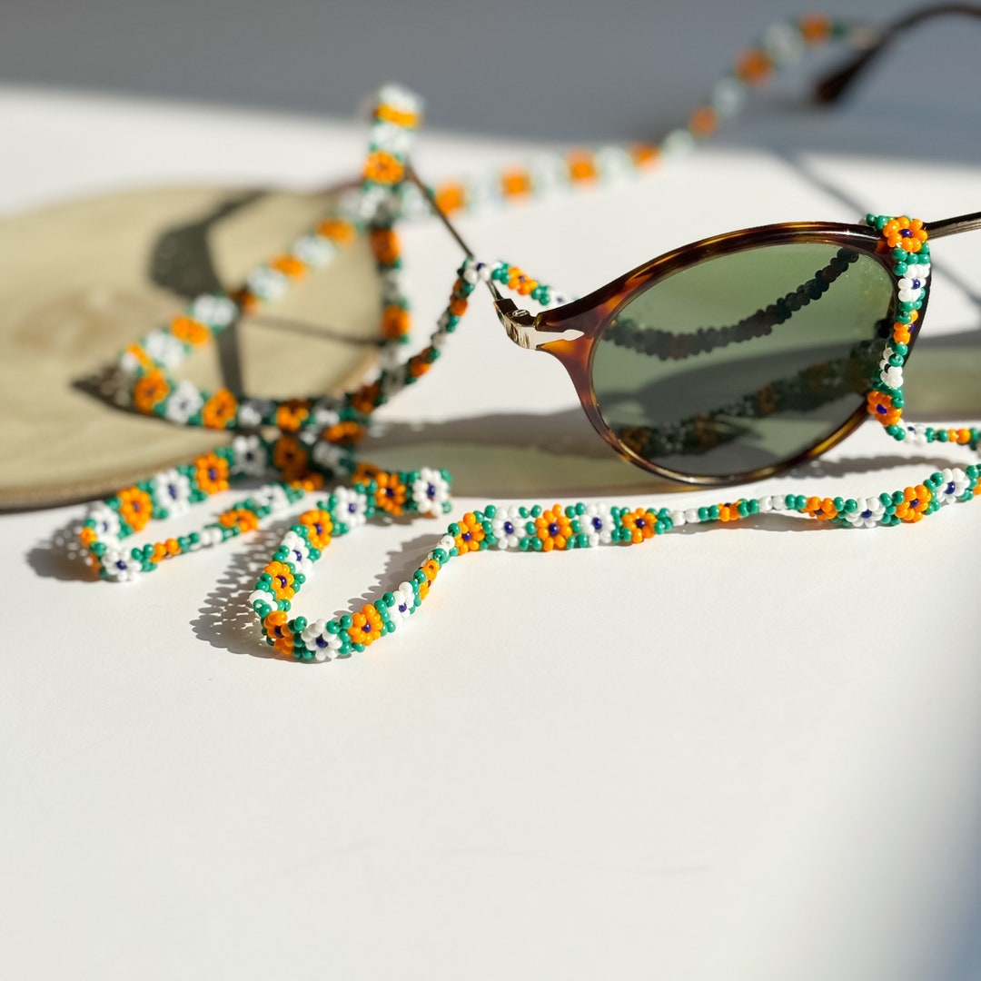Miyuki Sunglasses Strap/daisy Figure Flower Eyeglass Hanger/orange ...