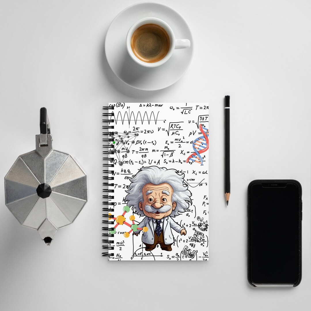 Spiral Notebook Inspired by Albert Einstein on the Front and Salvador ...
