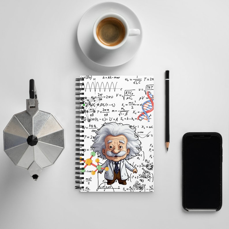 Spiral Notebook Inspired by Albert Einstein on the Front and Salvador ...