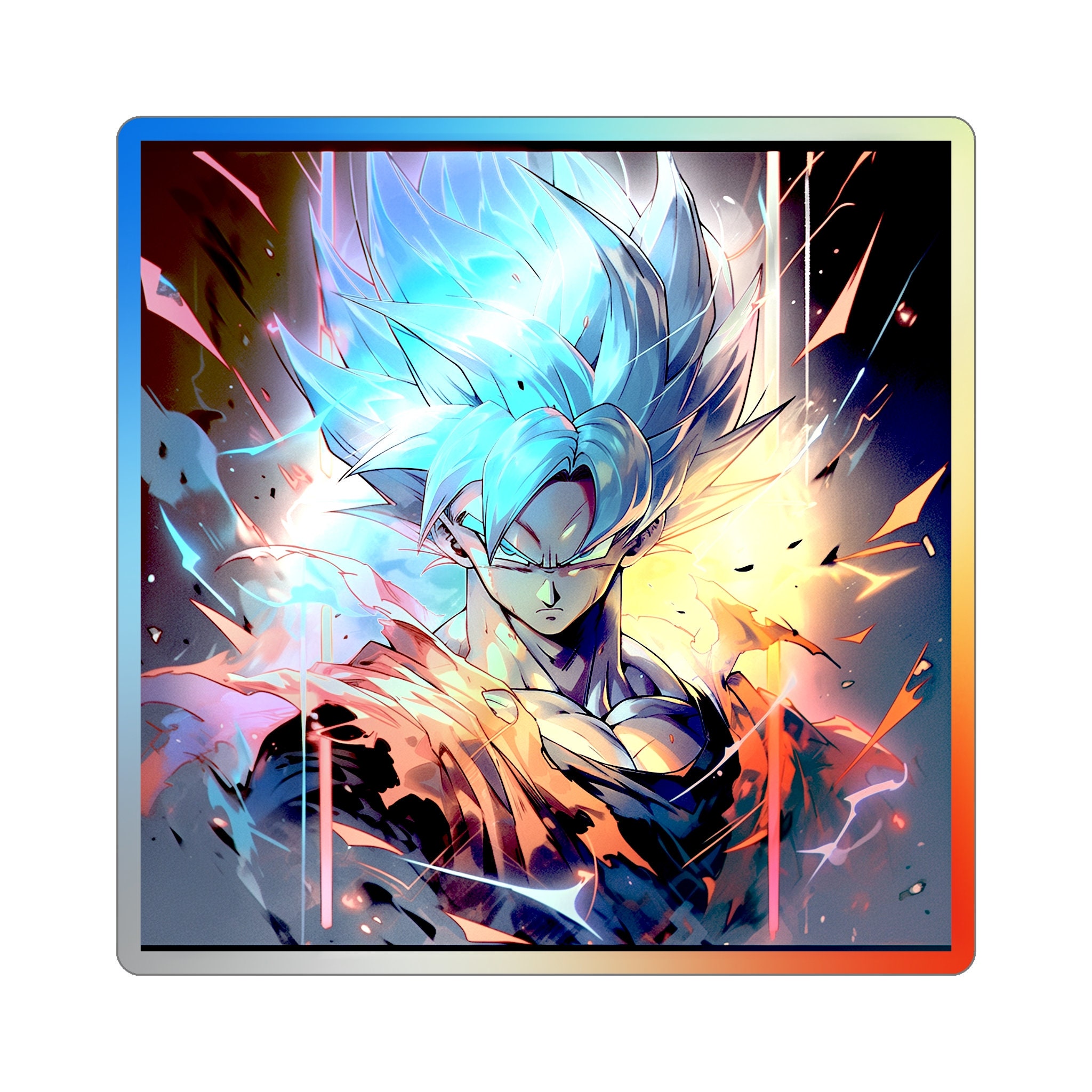 Goku Ultra Instinct Dragon Ball Super Holographic Stickers - Etsy