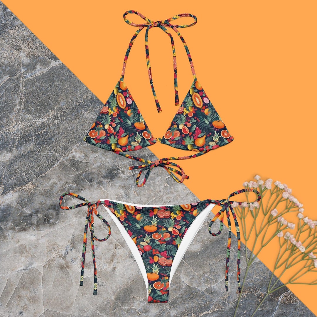 Fruity Flirtations Festival Bikini Set Fast-dry Recycled - Etsy