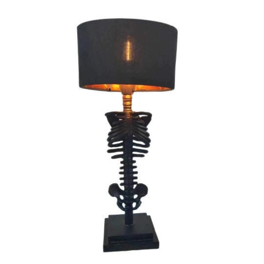 Skeleton Table Lamp Gothic Decor Home Deco - Etsy