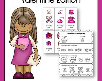 Valentine Basic Concepts Flashcards and Worksheets | Printable Speech ...