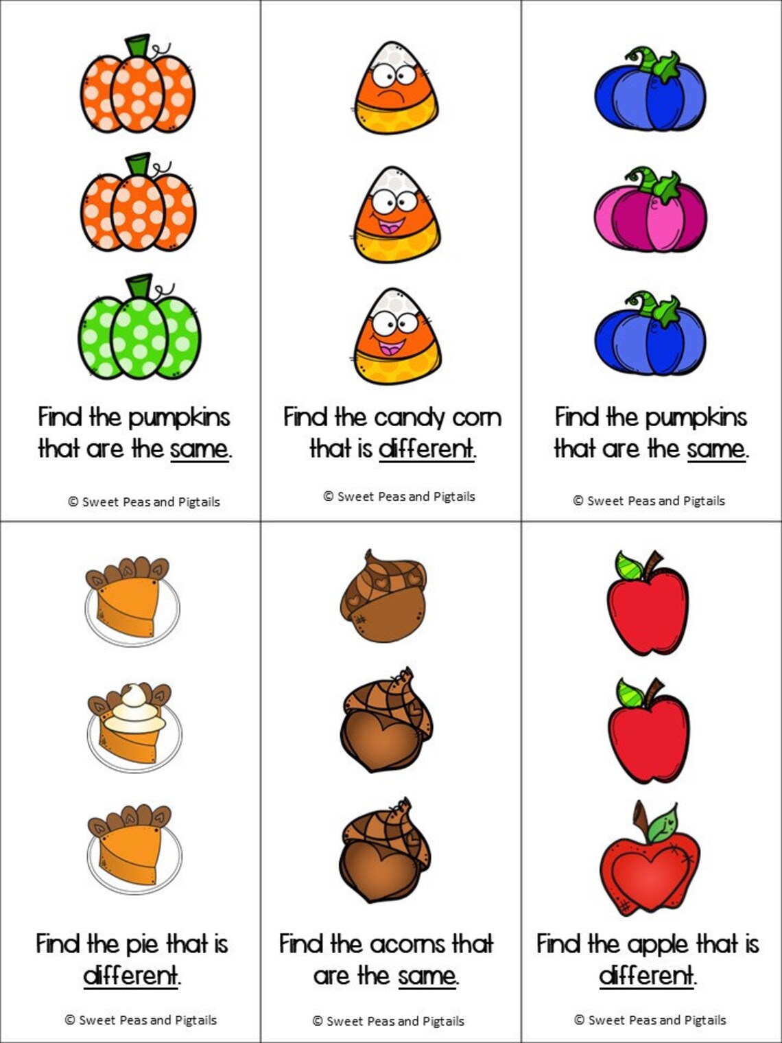 Basic Concepts Flashcards and Worksheets | Fall Themed | Printable ...