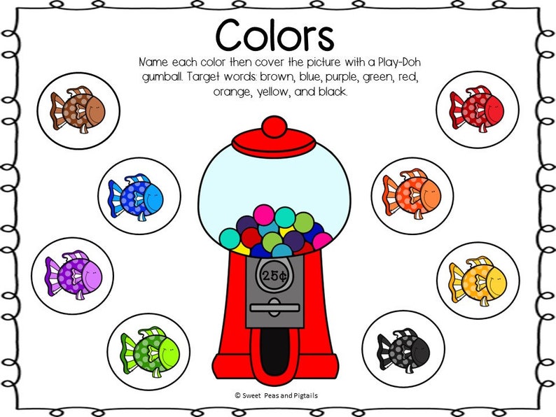 Preschool Vocabulary Smash Mats | Speech Language Therapy Activity ...