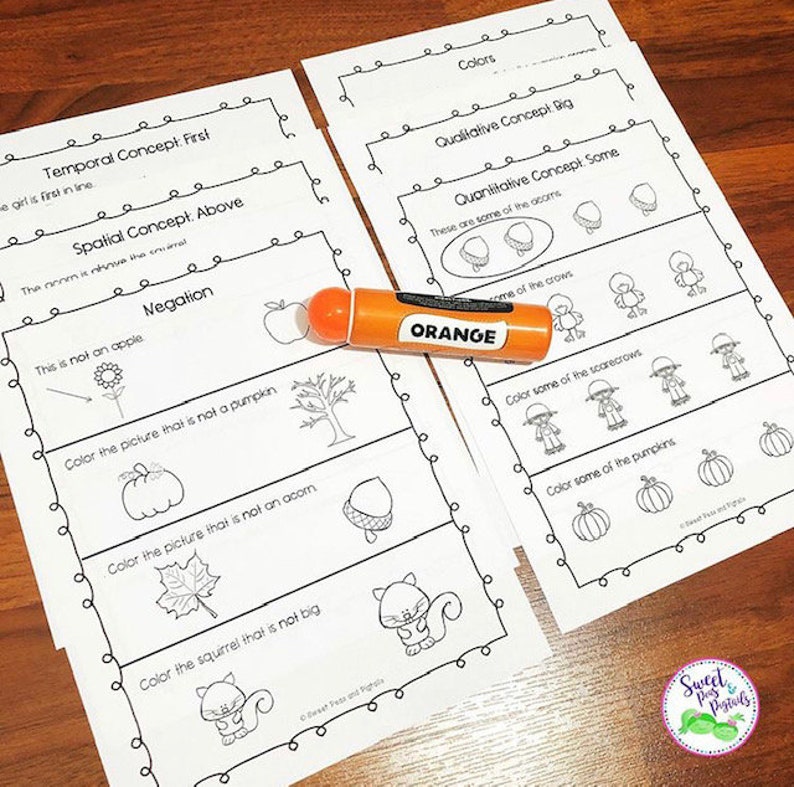 Basic Concepts Flashcards and Worksheets | Fall Themed | Printable ...