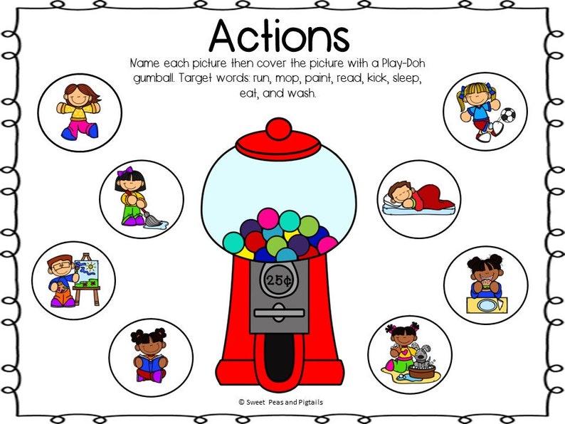 Preschool Vocabulary Smash Mats | Speech Language Therapy Activity ...