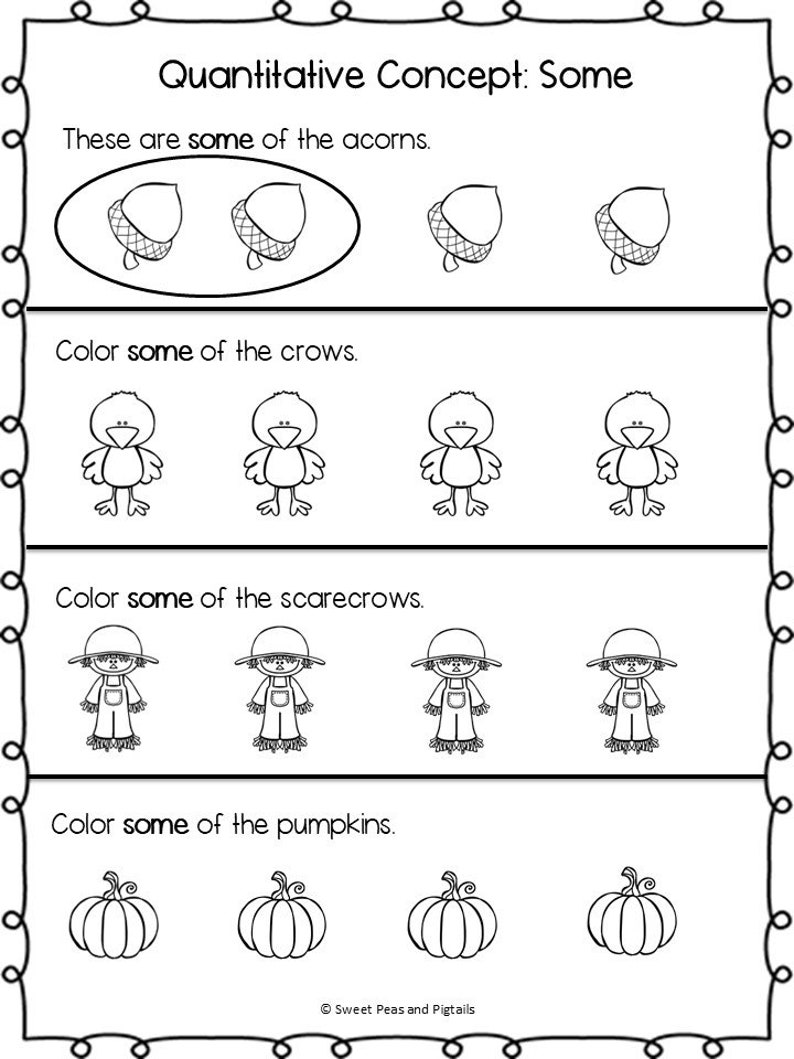 Basic Concepts Flashcards and Worksheets | Fall Themed | Printable ...