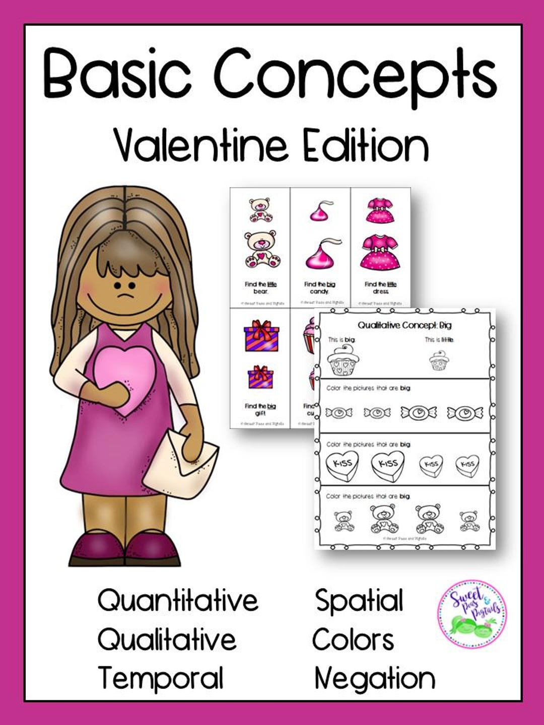 Valentine Basic Concepts Flashcards and Worksheets | Printable Speech ...