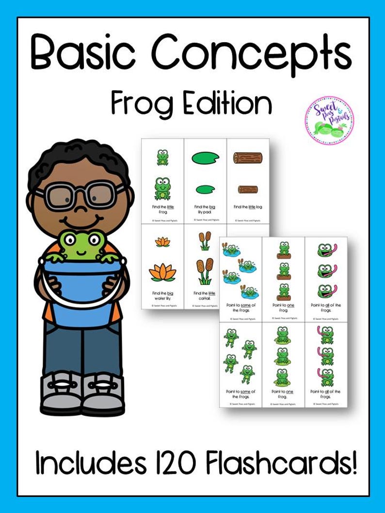 Frog Basic Concepts Flashcards: Speech Therapy Activities (digital ...