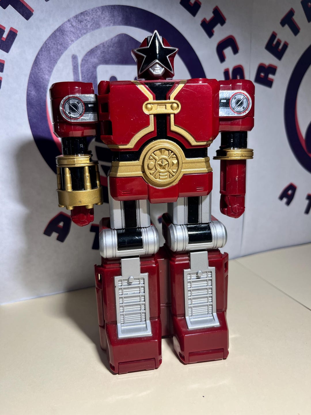 Vintage Power Rangers Zeo Zord Red Battlezord Bandai With 5 Rangers ...