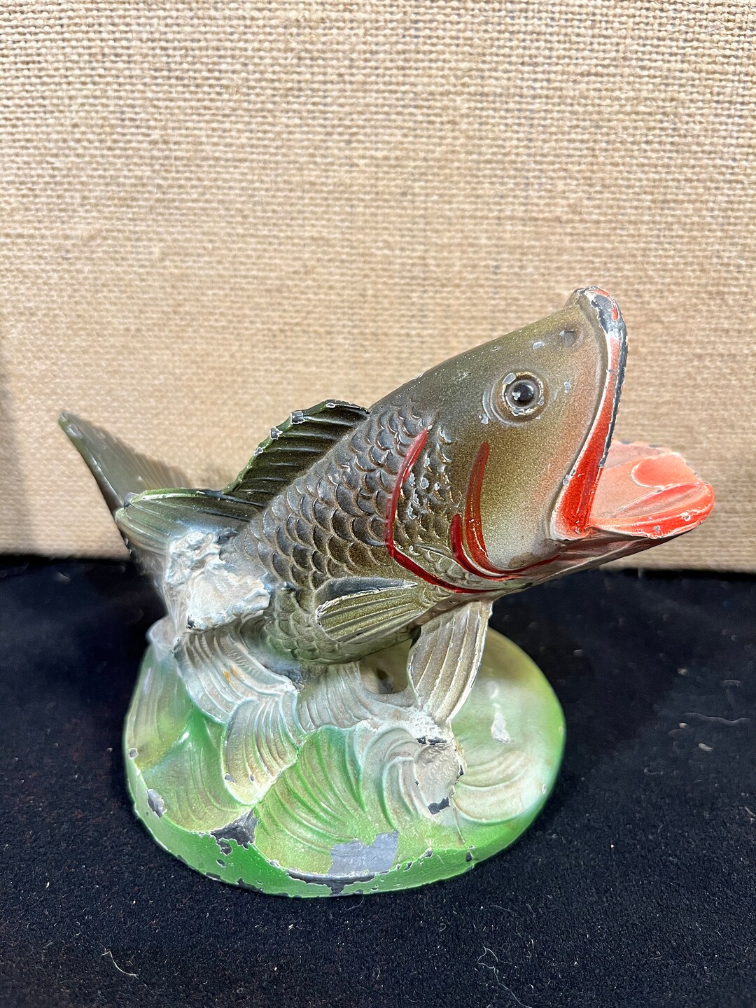 Small Bass Sculpture, Open Mouth, Cigarette Holder? - Etsy