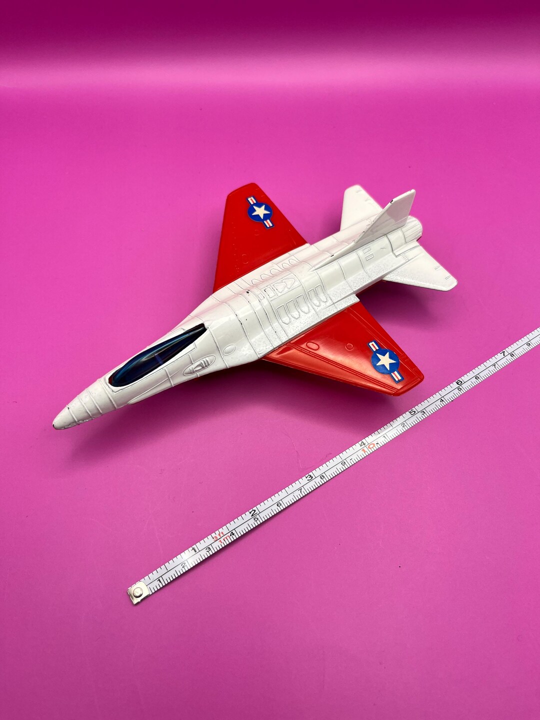 Collectible Tootsie Toy USAF Fighter Planes Plastic Red White and Blue ...