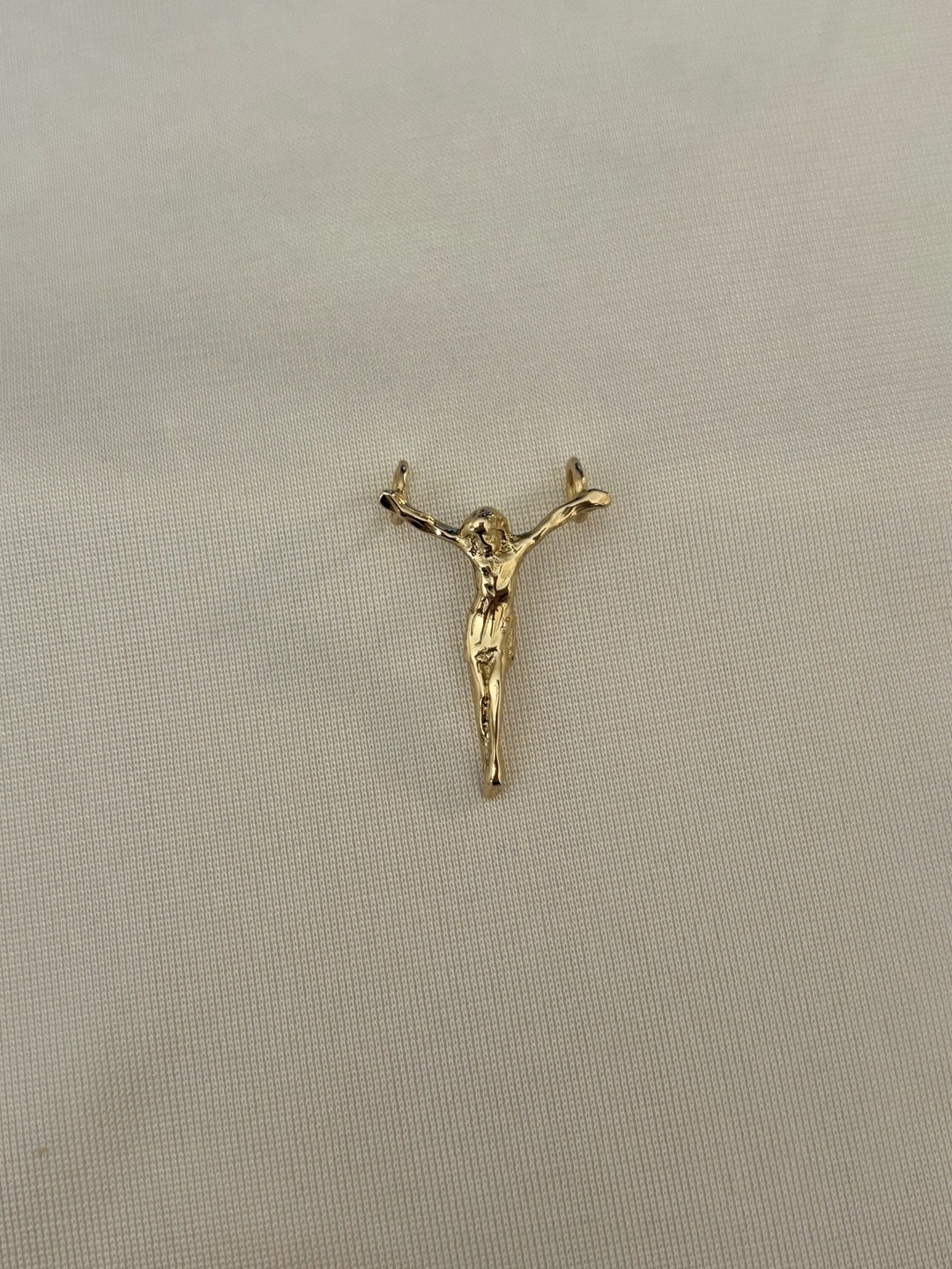 14k Solid Gold Jesus Body Crucifix Pendant - Etsy