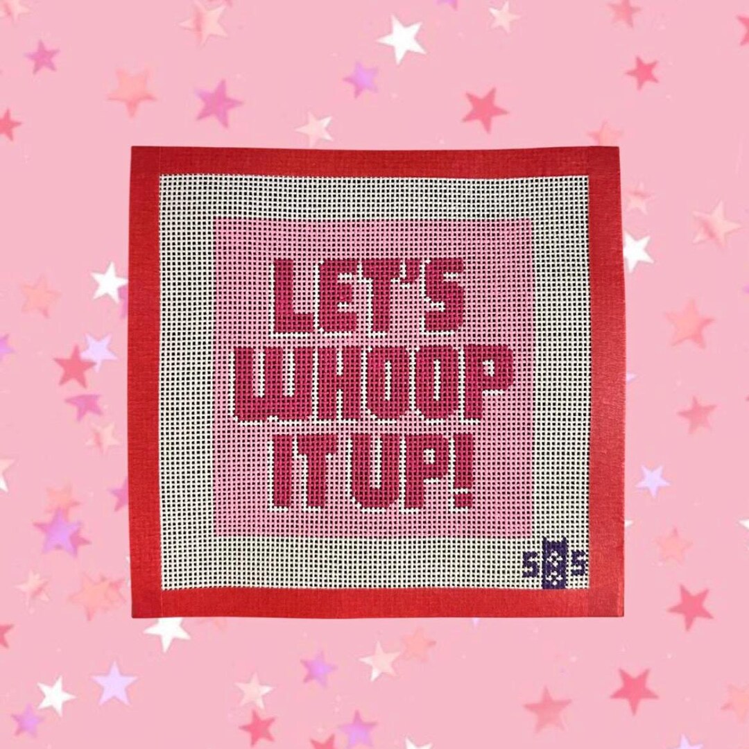Let’s Whoop It Up! Hand Painted Needlepoint Canvas 13 Mesh - Etsy