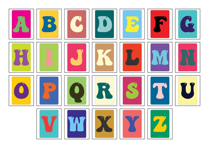 ABC Flash Cards, Educational Cards, A-Z Cards, Learn Abcs, Alphabet ...