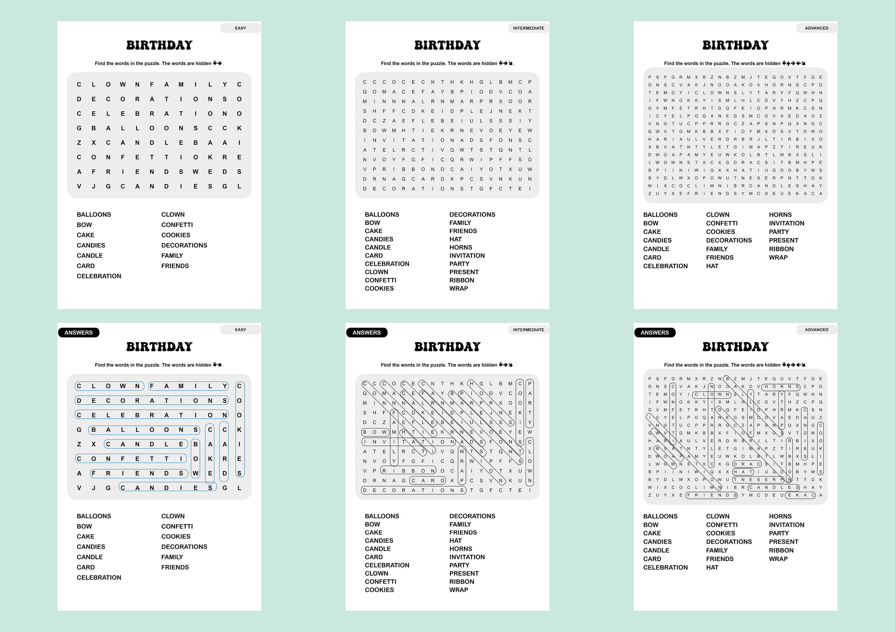 Educational Word Search Puzzle Bundle for Children: HOLIDAYS easy ...