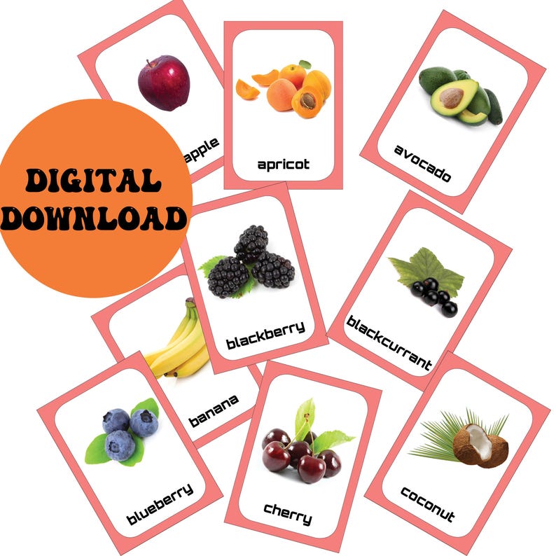 Fruit BUNDLE, Fruits Activity Bundle | Bingo, Flash Cards, Poster ...