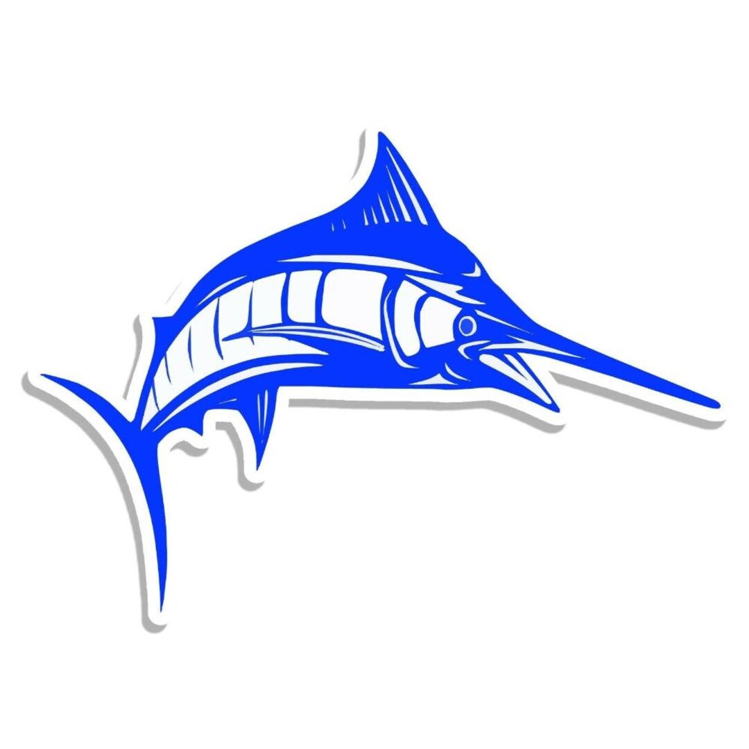 Swordfish Saltwater Decal Sticker Fishing Cup Laptop Car Vehicle Window ...