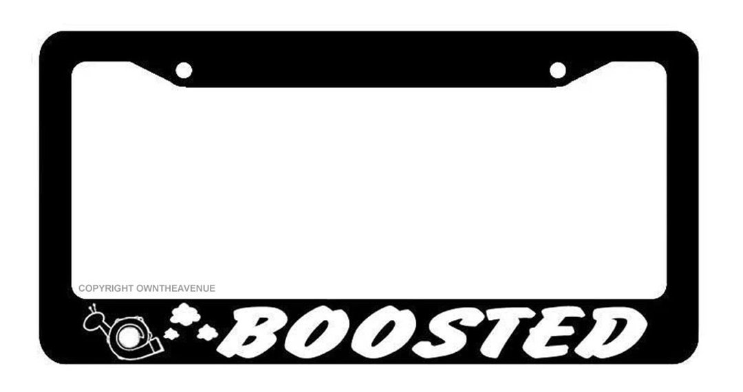 JDM Boosted Snail Race Drift Low Turbo Black License Plate Frame 4 ...