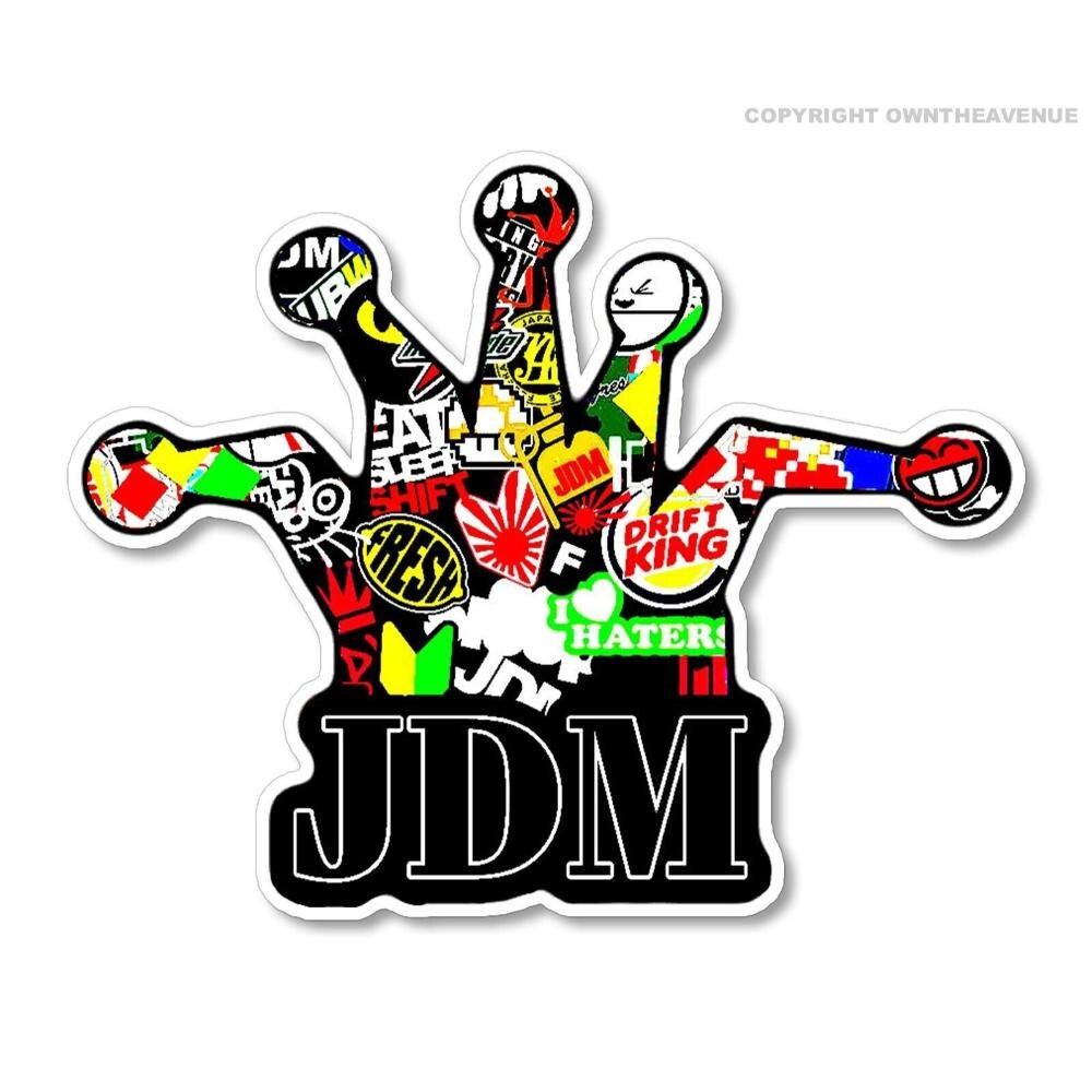 JDM Joker Crown Hat Sticker for Racing Drifting Drag Car Truck Stickers ...