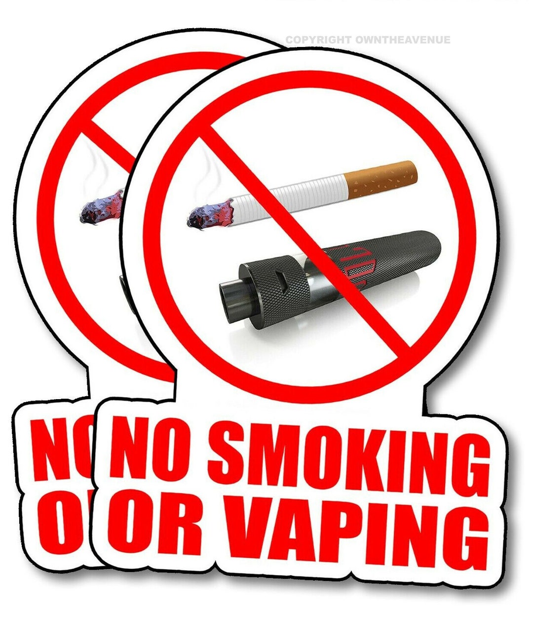 No Smoking or Vaping Store Shop Retail Business Vinyl Sticker - Etsy