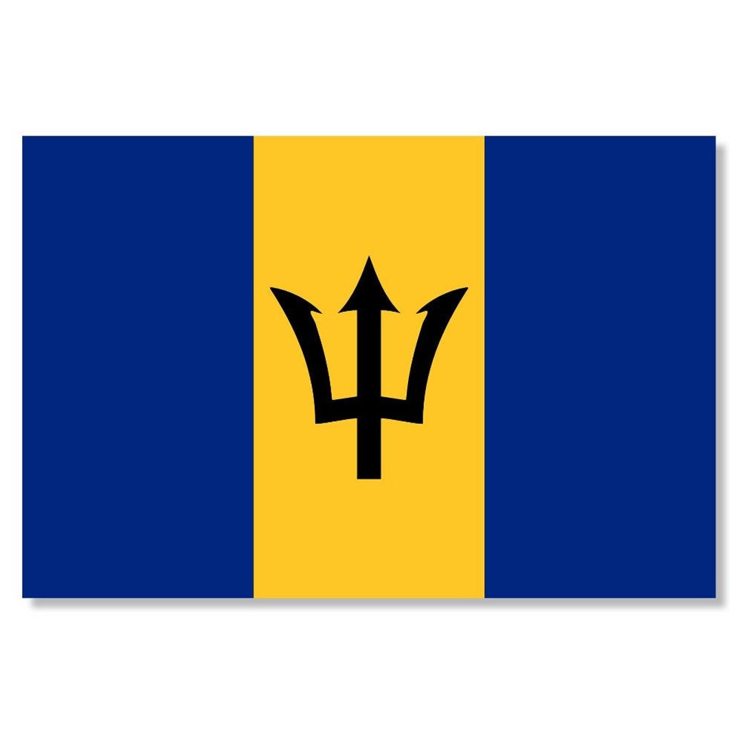 Barbados Country Caribbean Flag Sticker Car Truck Window Bumper Laptop ...
