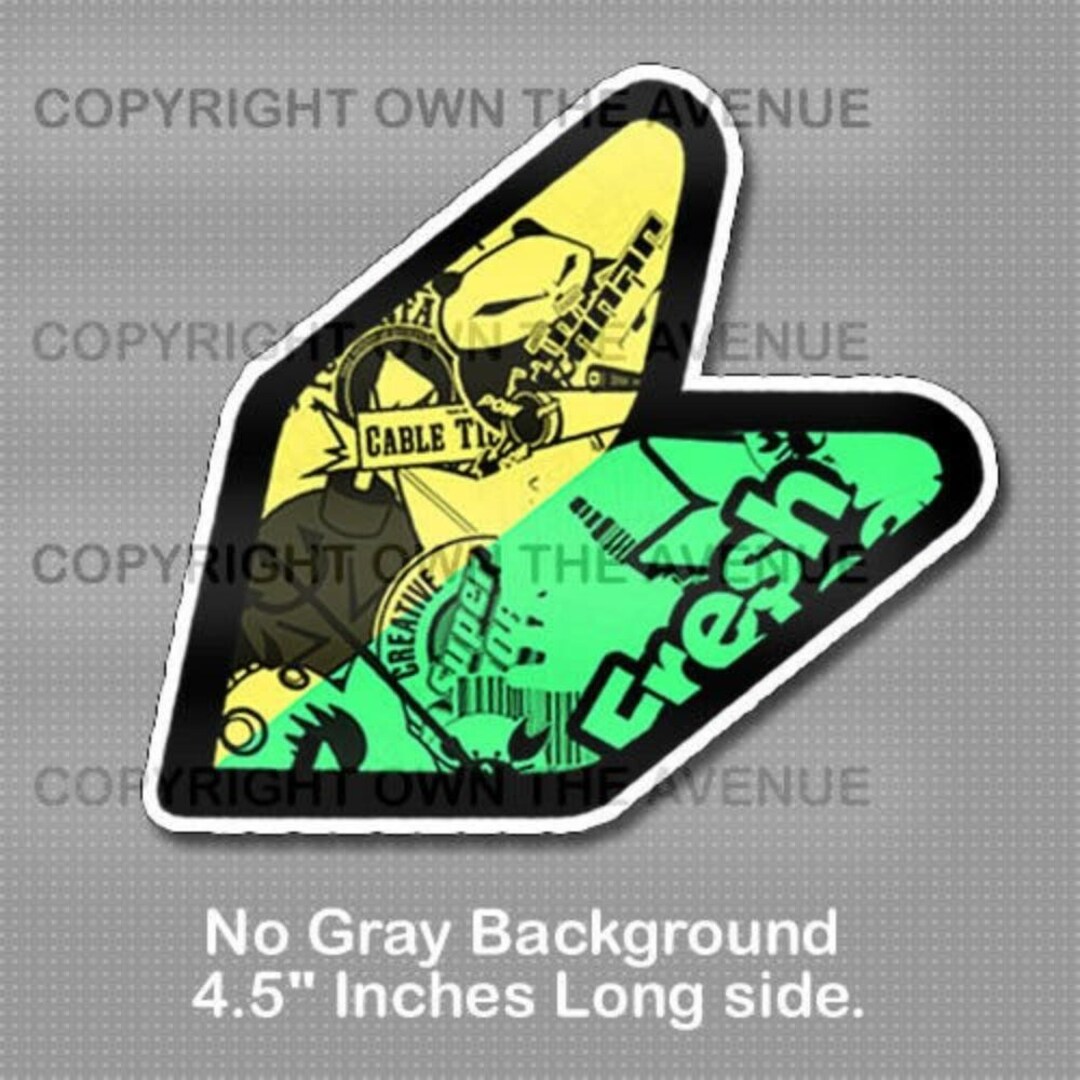 Wakaba Leaf Sticker Graffiti Wrap Sheet Decal Sticker for Car Truck ...