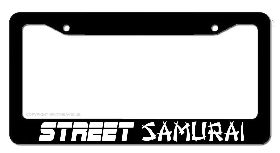 Street Samurai Drag Drift Race Drifting JDM Funny License Plate Frame ...