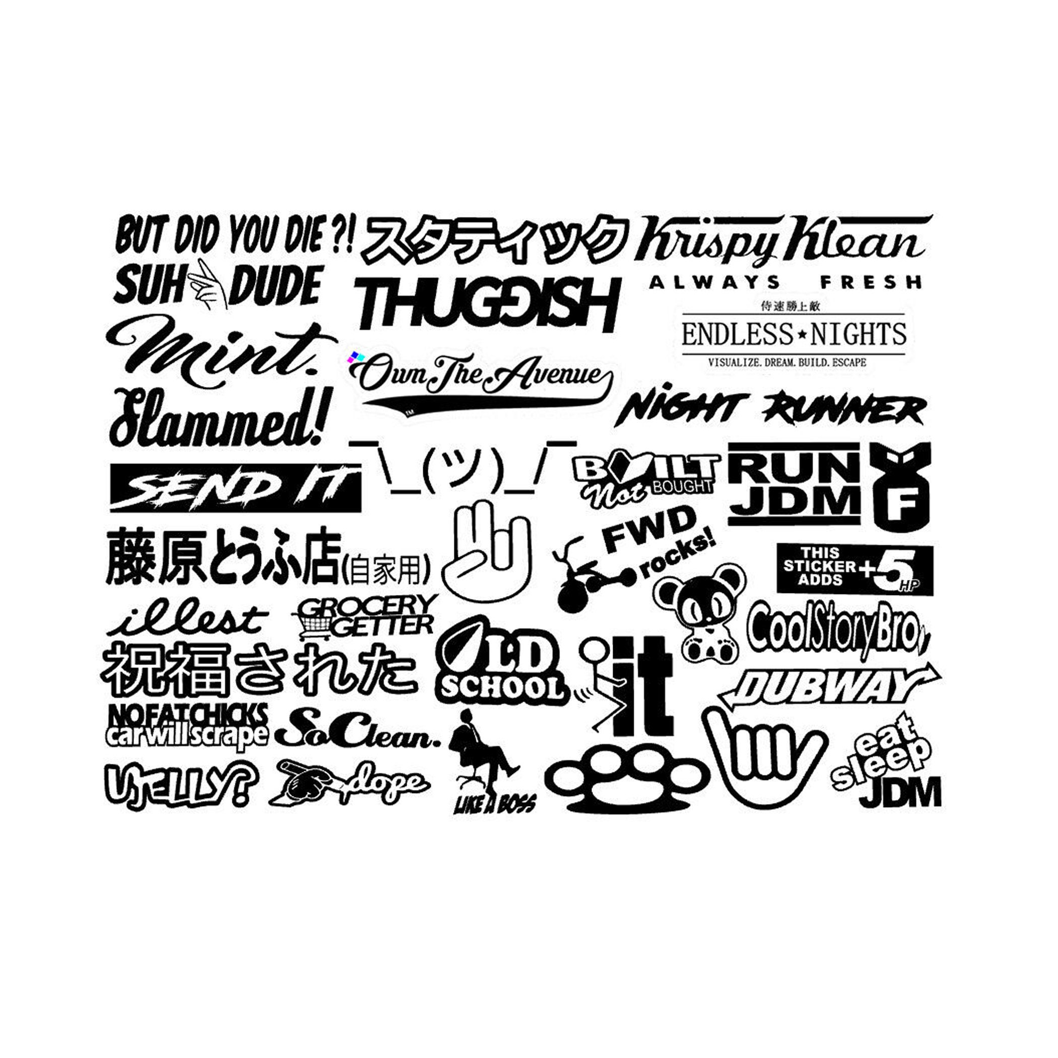 JDM 30 Car Stickers Decals Bulk Wholesale Pack Lot Race Drift Choose ...