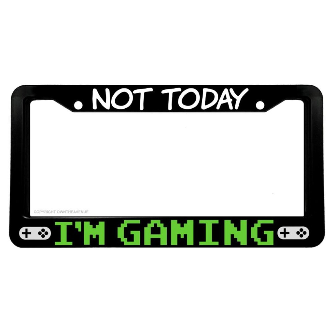 I'm Gaming Funny Joke Gamer Retro JK Vintage Old School License Plate ...