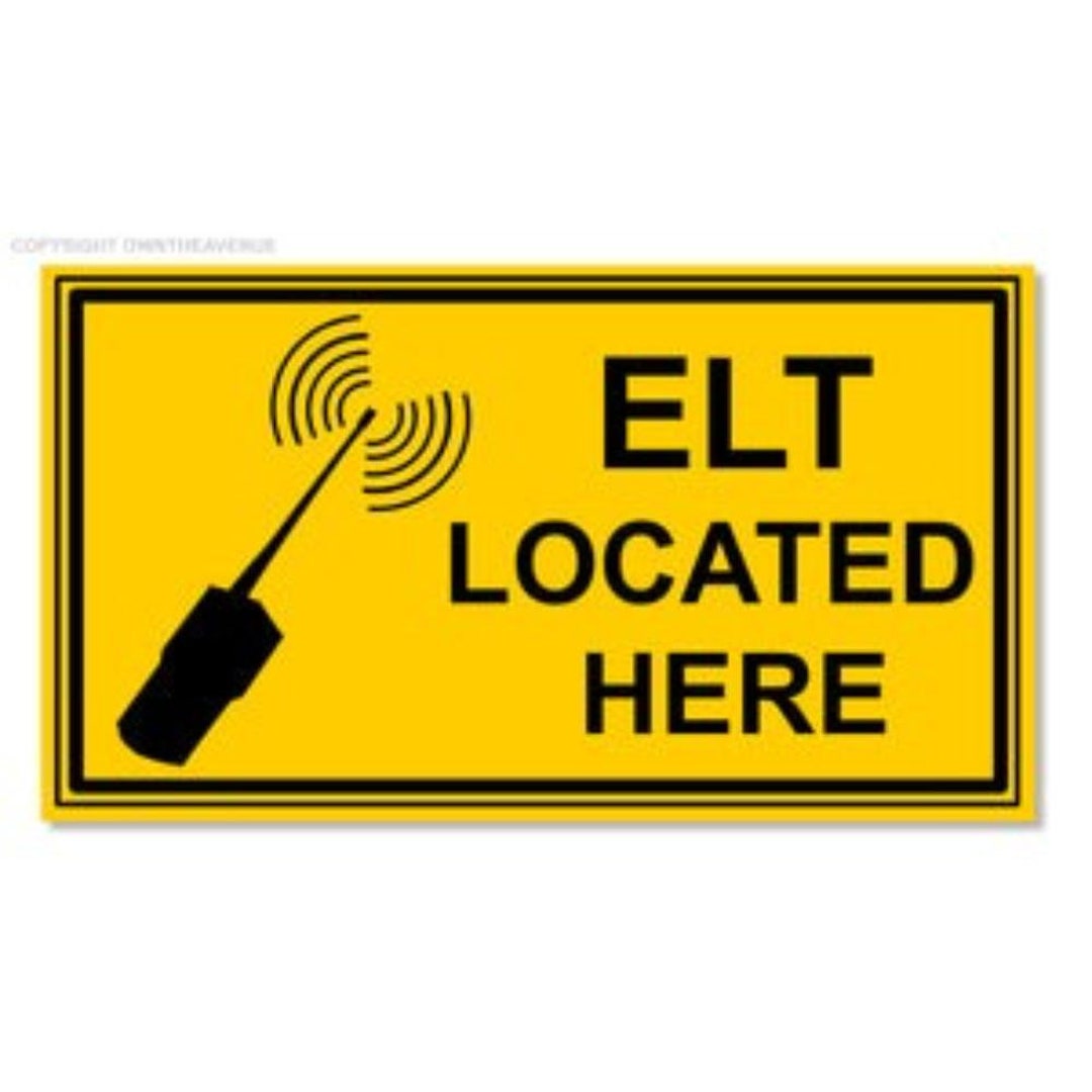 Airplane Aircraft Airport Plane ELT Pilot Located Here Label Vinyl ...