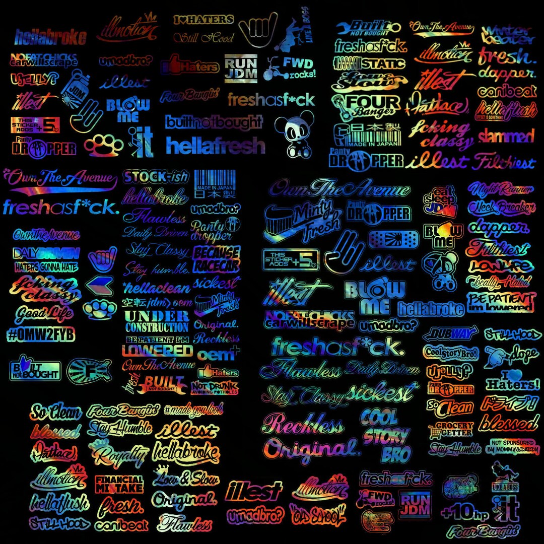 JDM 30 Random Car Sticker Decals Bulk Wholesale Pack Lot Race Drift Oil ...