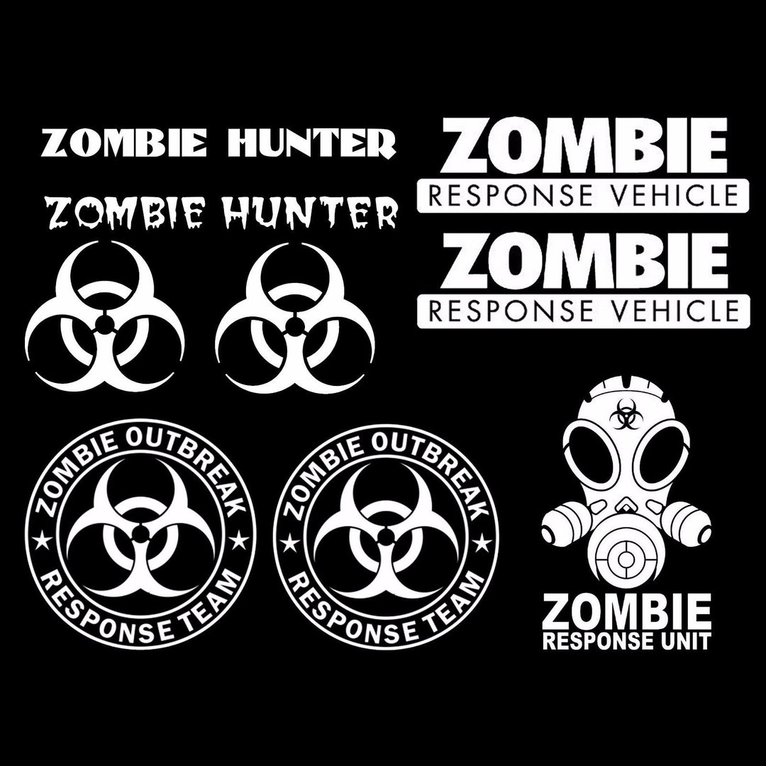 9 Pack Zombie Response Team Apocalypse Car Truck Window - Etsy