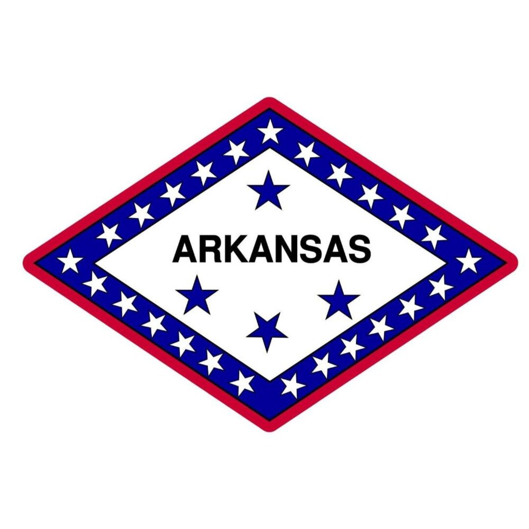 Arkansas AR Flag Logo Sticker Vinyl Decal Stickers 3.5 Inches Long - Etsy