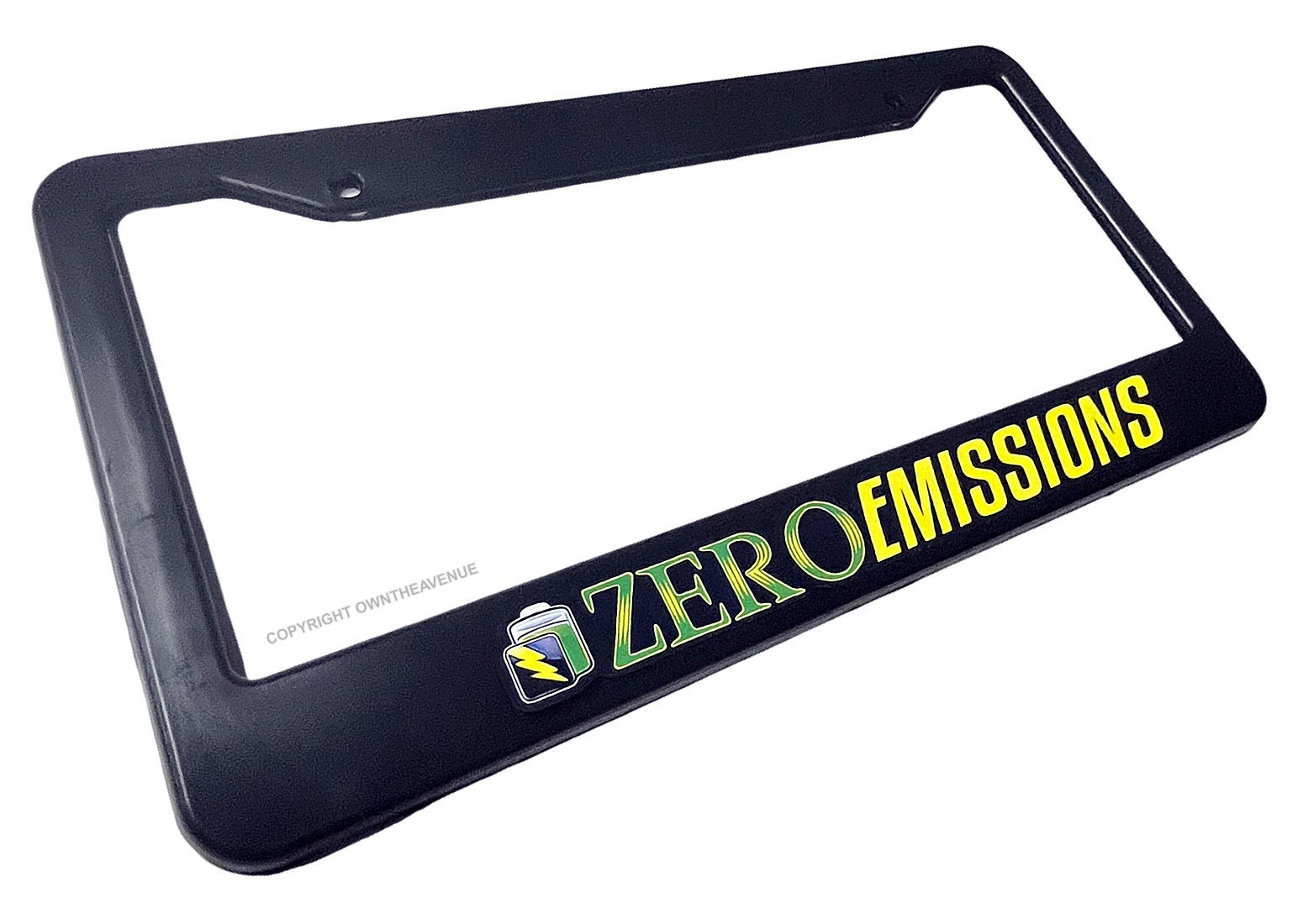 Zero Emissions Electric Car Vehicle EV Green Clean Energy License Plate ...