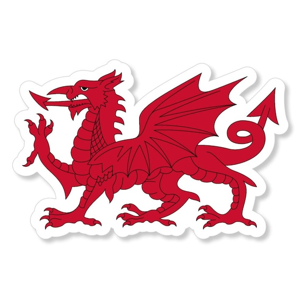 Welsh Flag Car Sticker - Etsy